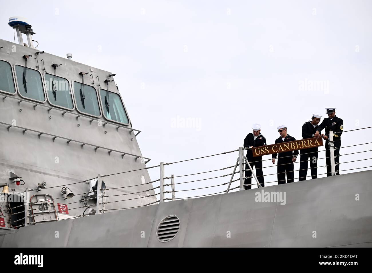 Sydney, Australia. 18th July, 2023. The USS Canberra (LCS-30) arrives ...