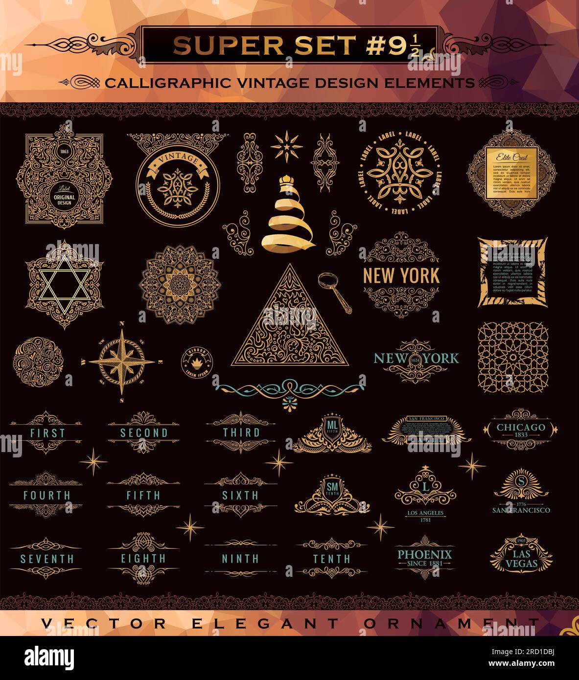 Crest border Stock Vector Images - Alamy