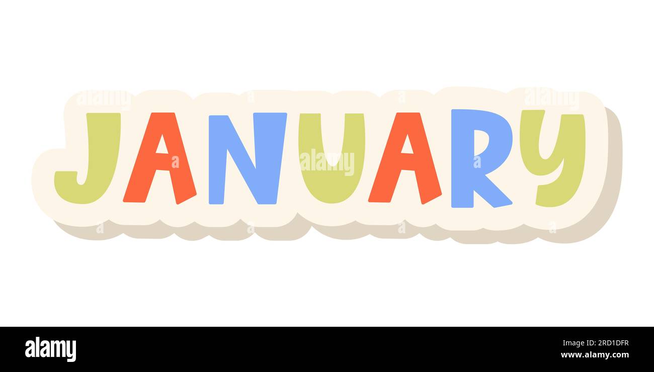 January word Cut Out Stock Images & Pictures - Alamy