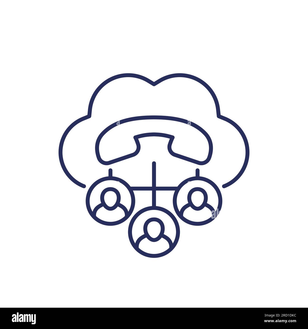 Voip telephony, calls line icon, vector Stock Vector Image & Art - Alamy