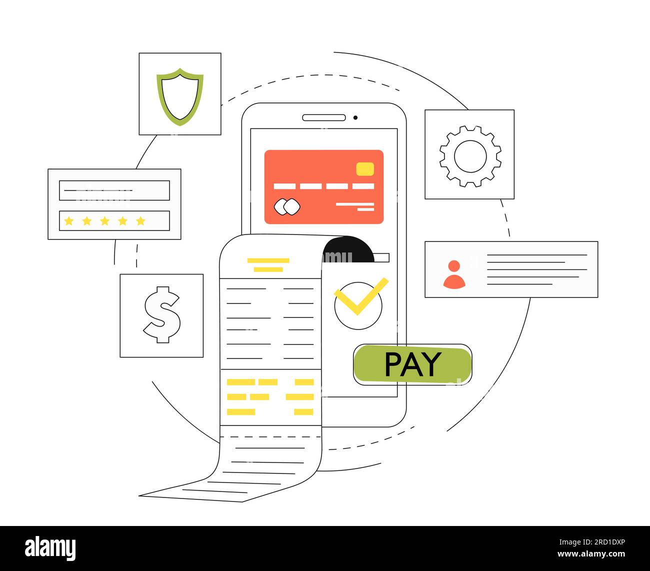 Online payment line concept Stock Vector Image & Art - Alamy