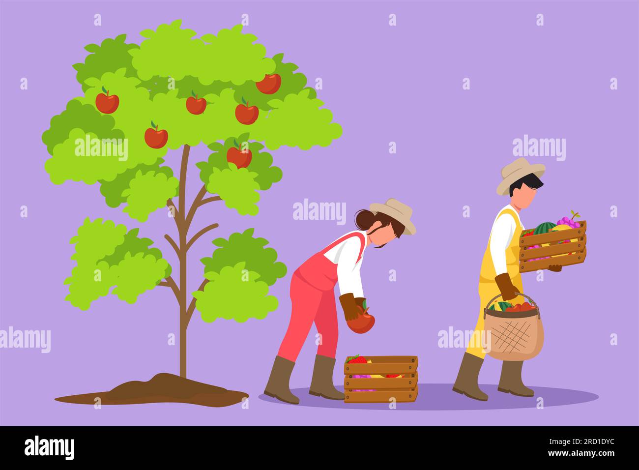 Character flat drawing couple hi-res stock photography and images - Alamy