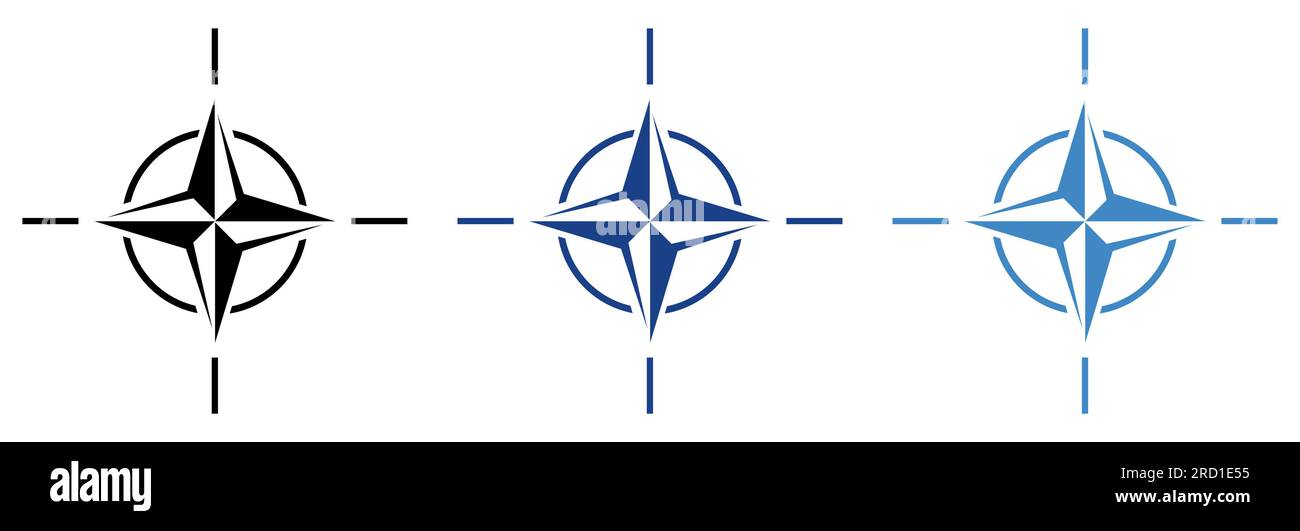Set of NATO logos. Editorial North Atlantic Treaty Organization icons ...