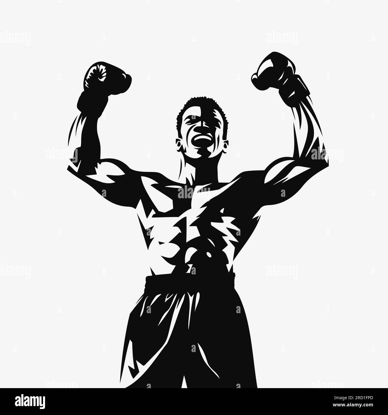 Boxer man sketch Black and White Stock Photos & Images - Alamy