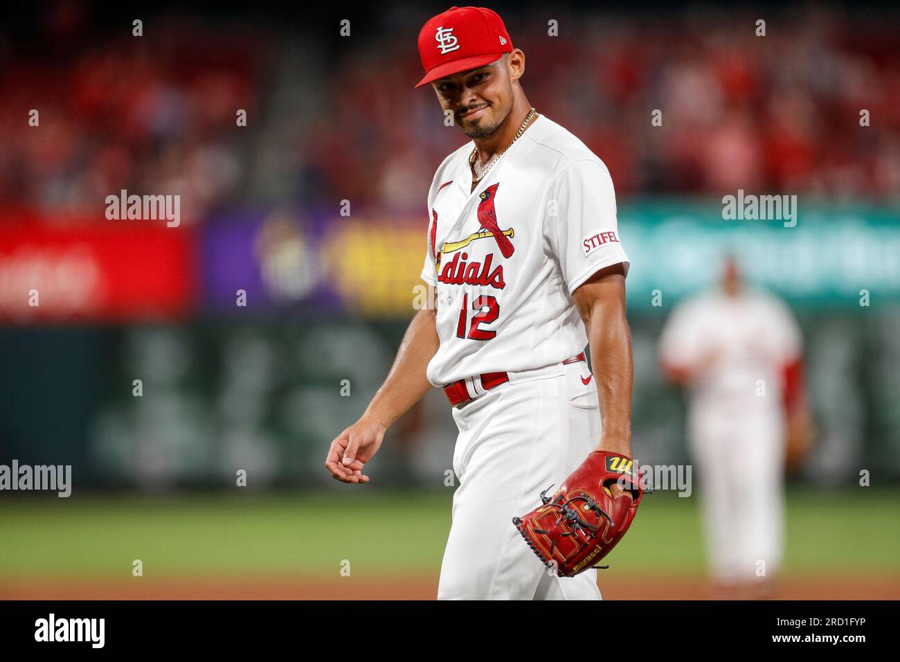 St. Louis Cardinals relief pitcher Jordan Hicks (12) celebrates a save ...
