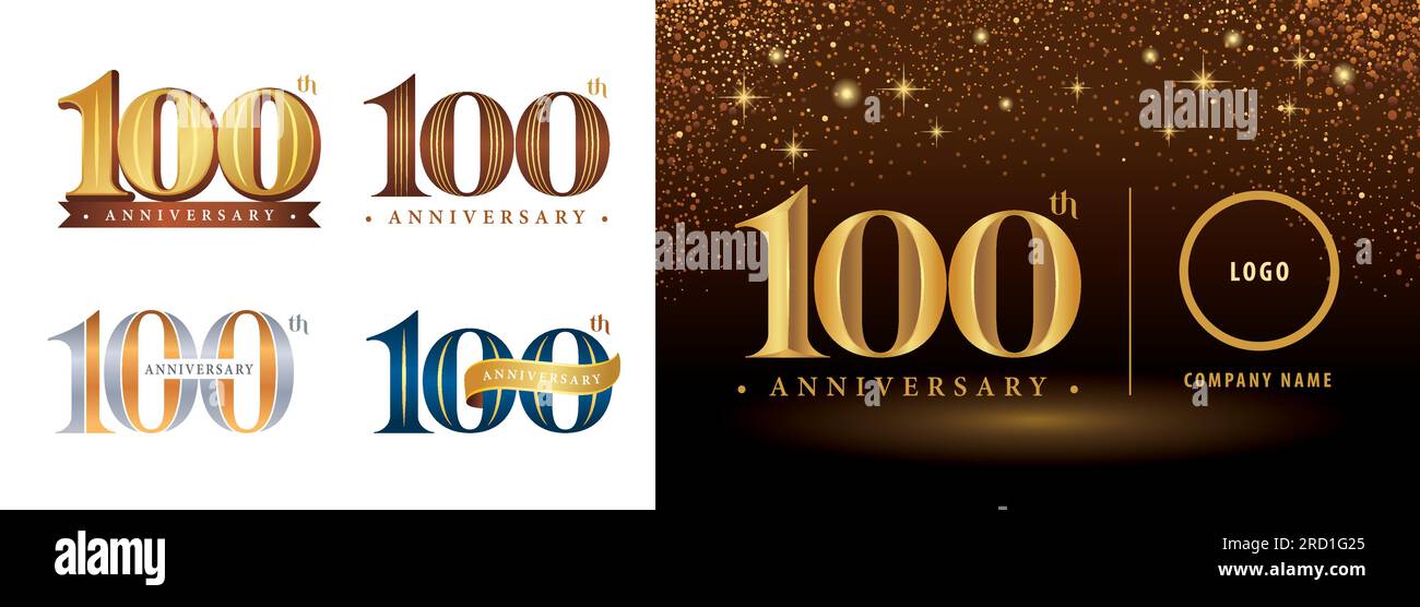 100 years logo vintage hi-res stock photography and images - Alamy