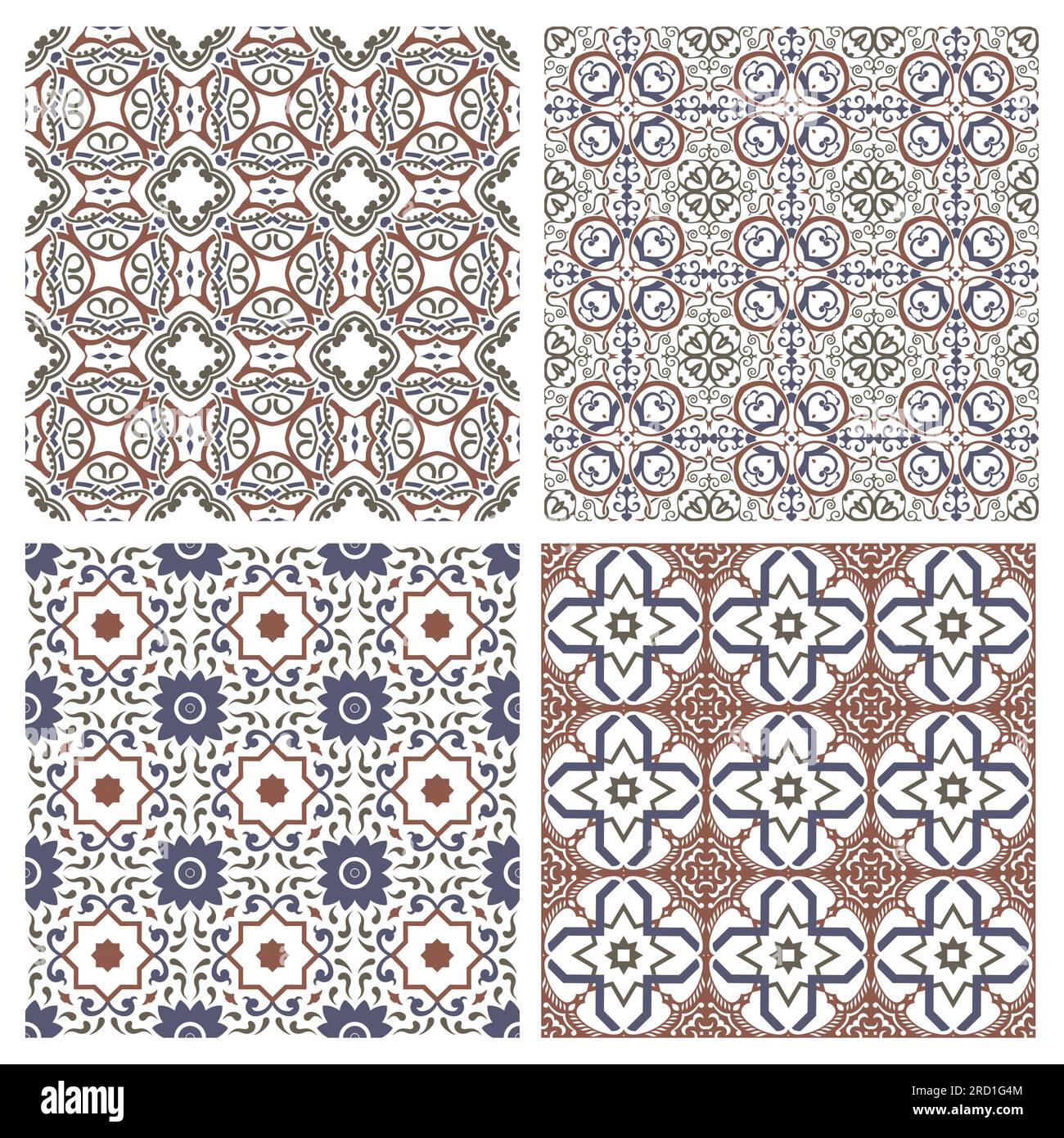 Italian blue ceramic tile Stock Vector Images - Alamy