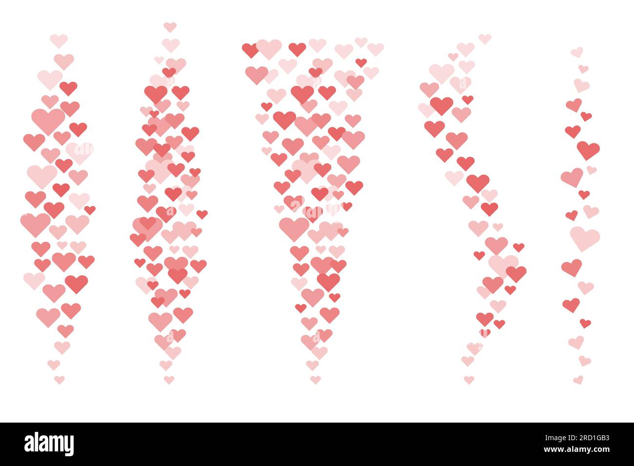 Hearts likes in live stream in social media. Flying up love reactions ...