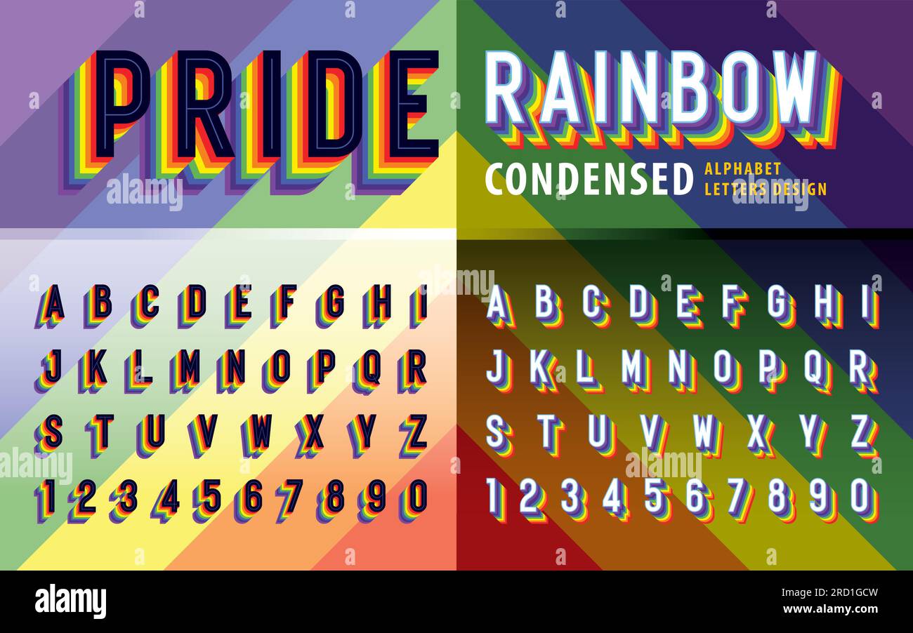 Rainbow letters Stock Vector Images - Alamy