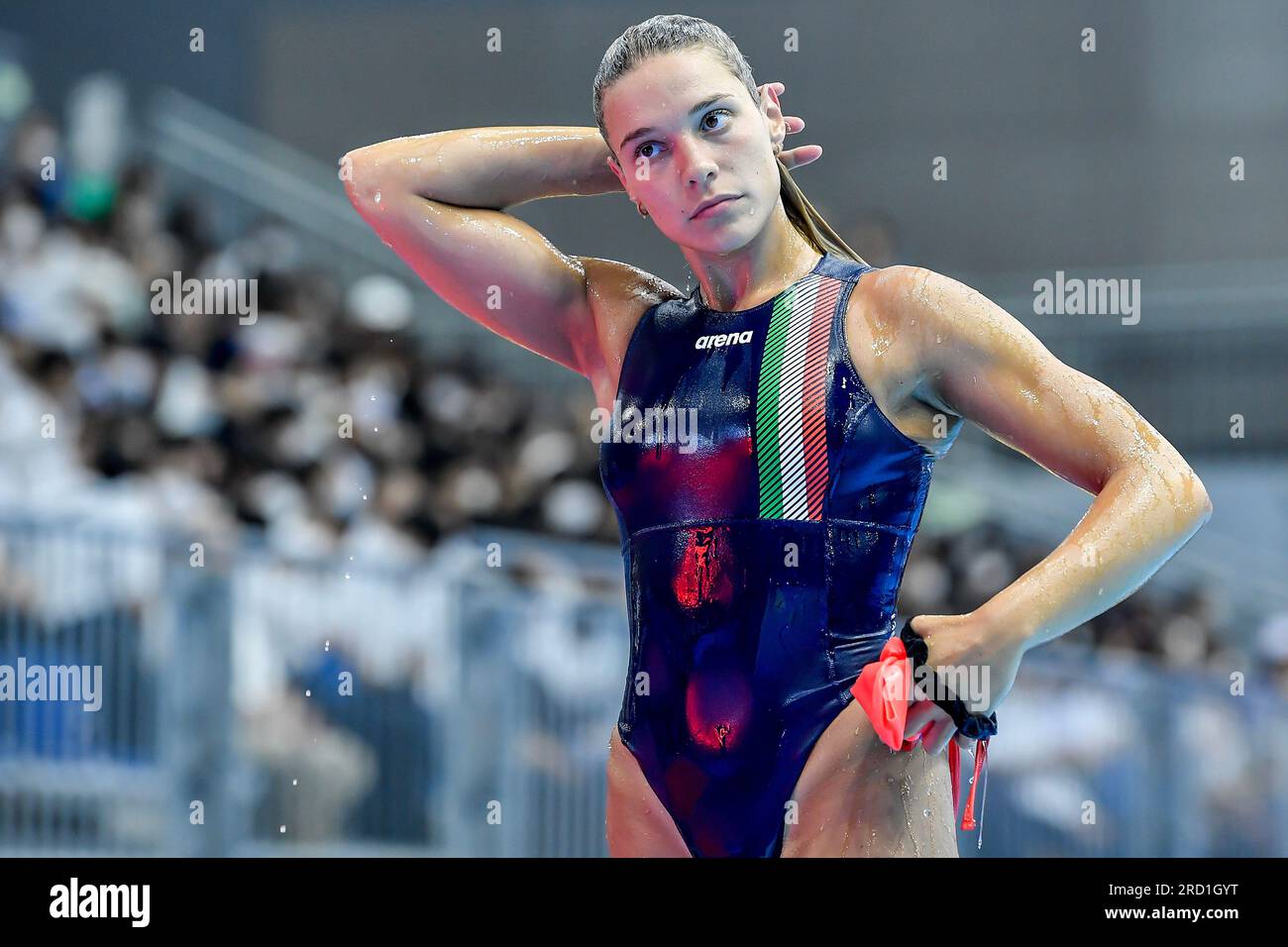 Fukuoka, Japan. 18th July, 2023. Aurora Condorelli of Italy looks on ...