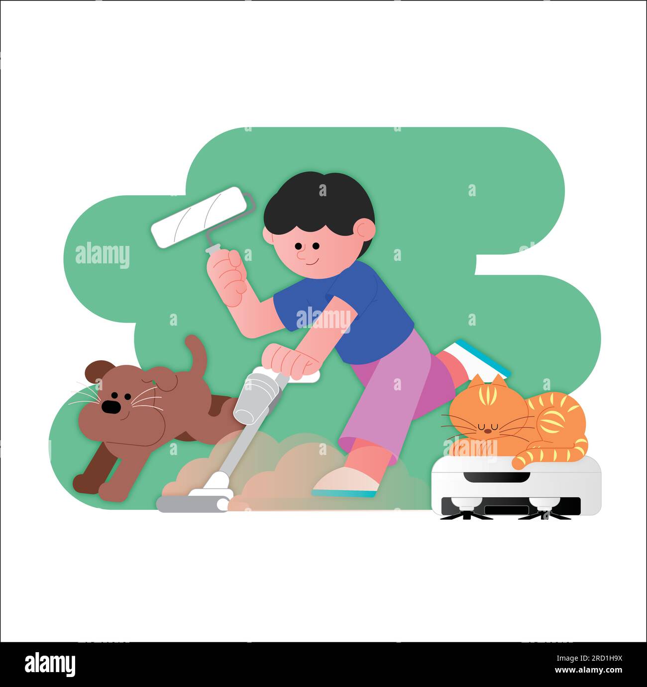 Asia cleaning Stock Vector Images - Alamy