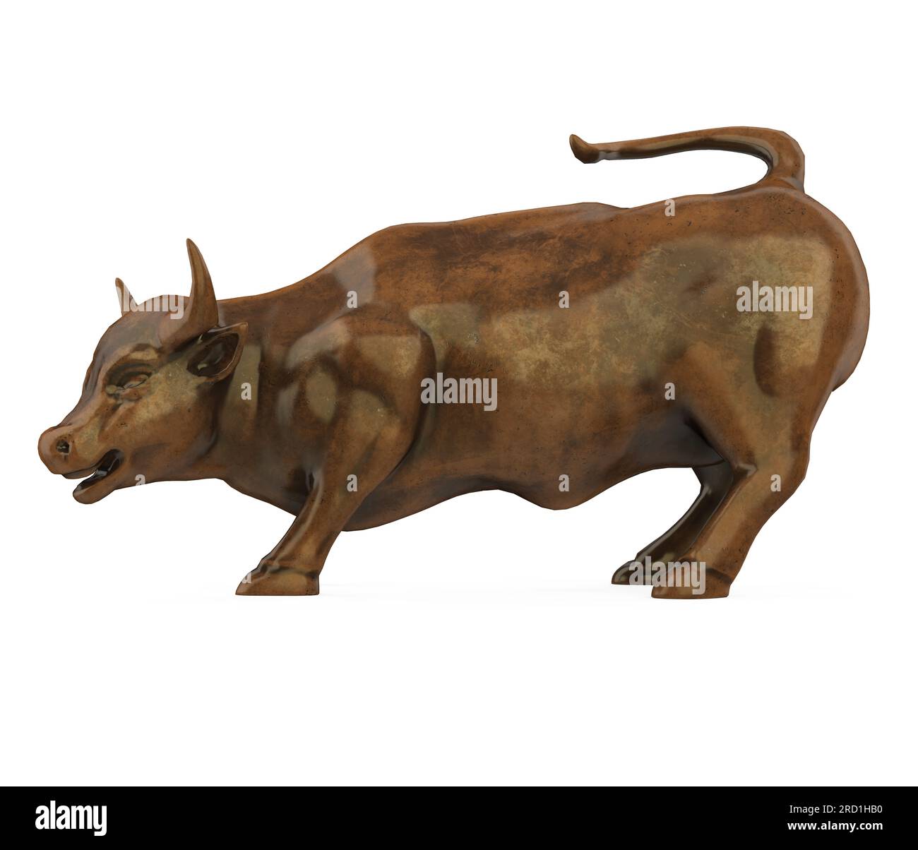 Bull Statue Isolated Stock Photo - Alamy