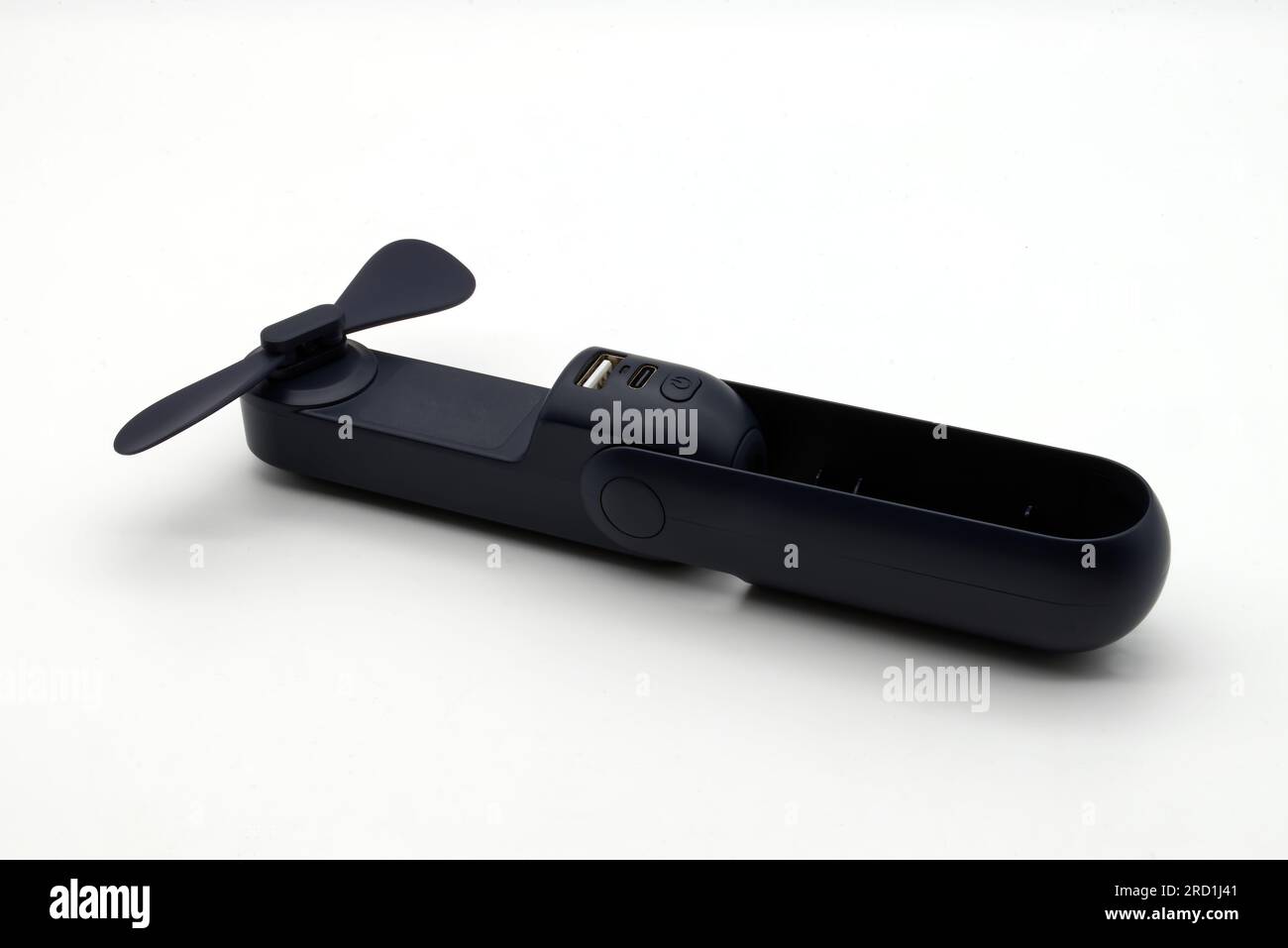 Mini Manual Fan isolated on white background Stock Photo - Alamy