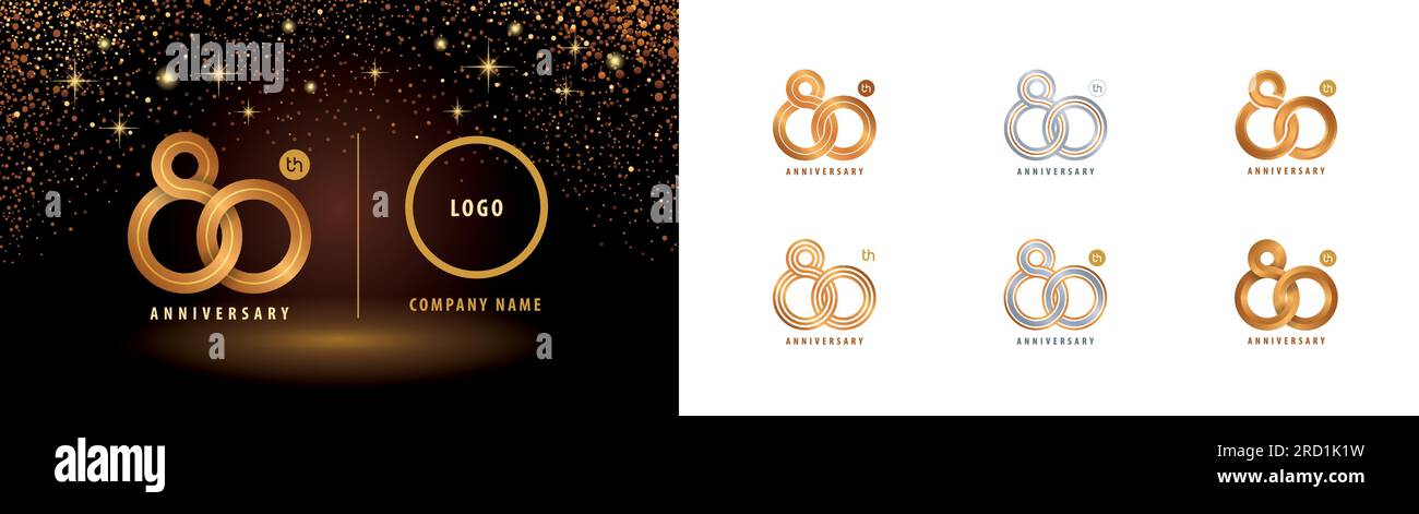 80 years logo hi-res stock photography and images - Alamy