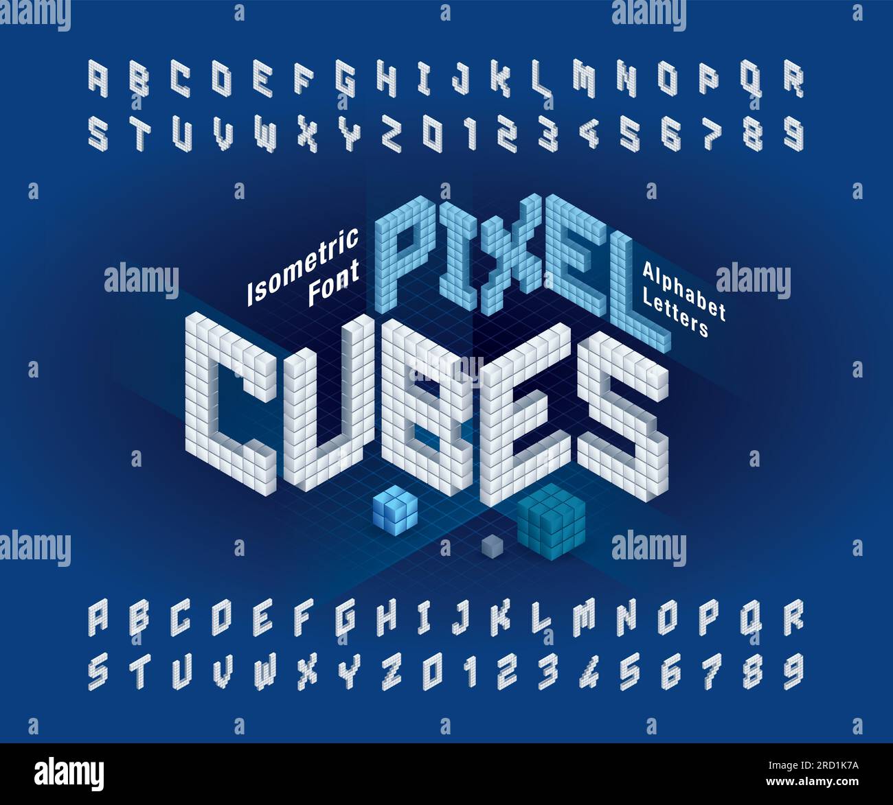 Pixel Font Stock Vector Images Alamy