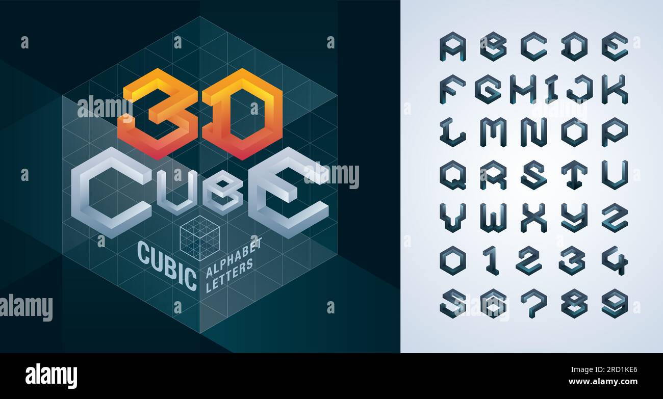 Abstract isometric 3d hexagon pattern hi-res stock photography and ...