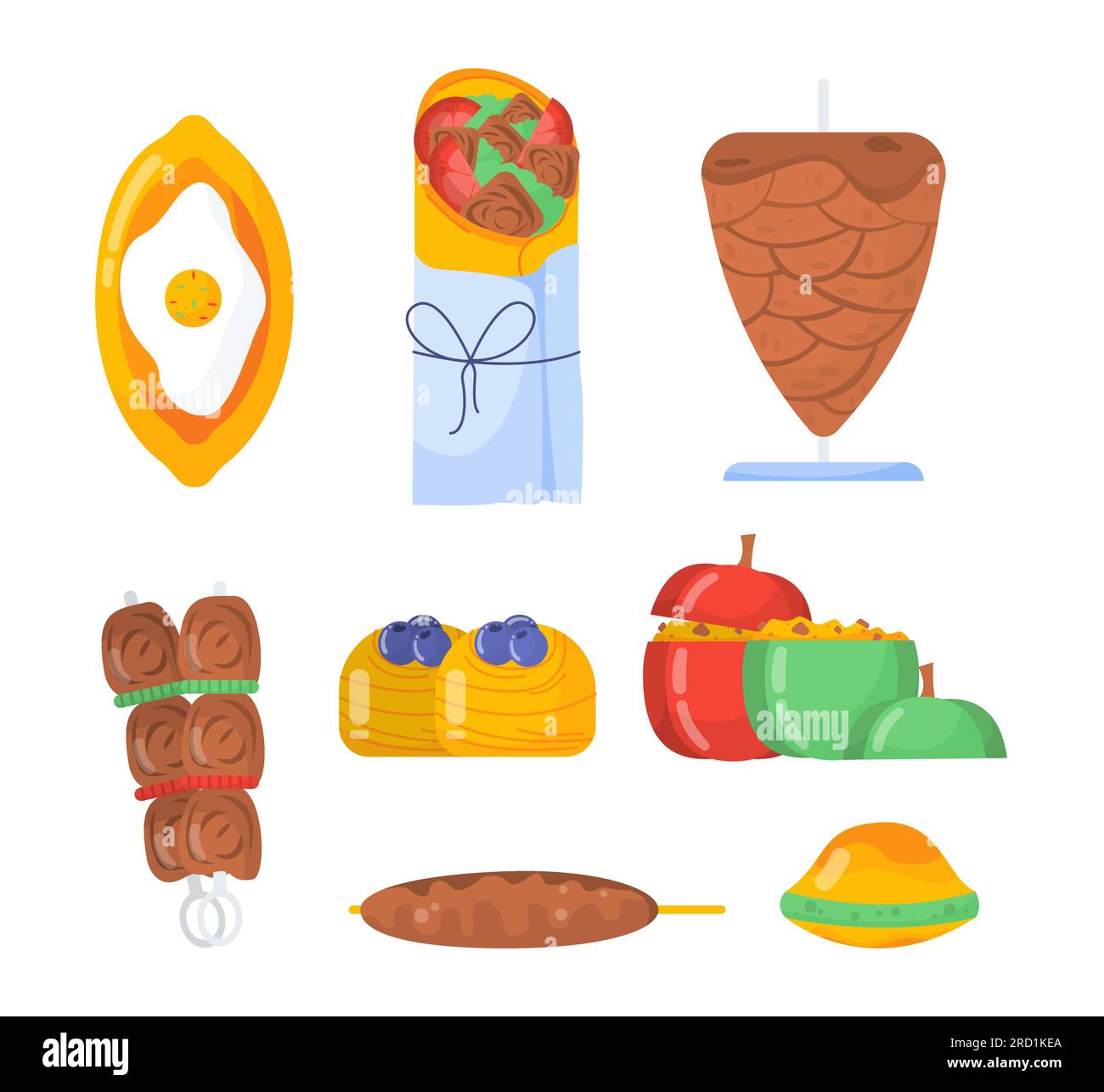 Turkish arabic traditional kebab Stock Vector Images - Alamy