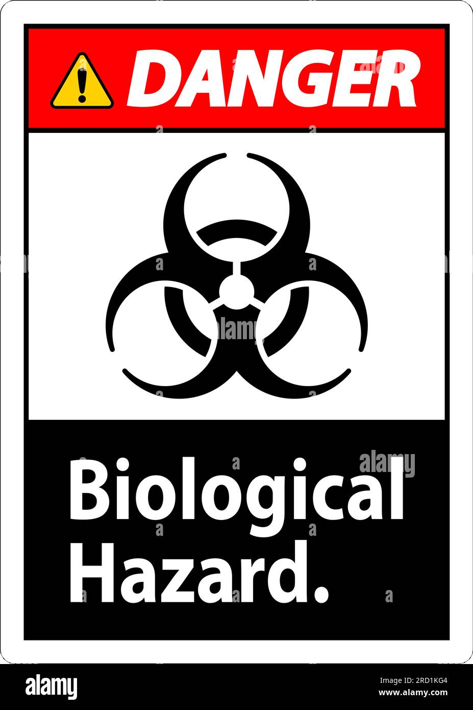 Danger Label Biological Hazard On White Background Stock Vector Image ...