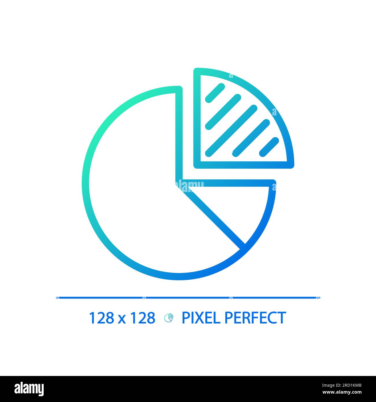 Pie chart gradient linear vector icon Stock Vector Image & Art - Alamy