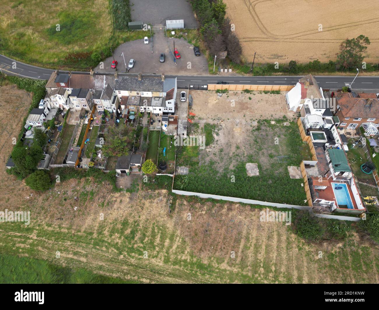 The scene in the village of Wennington, in Havering, east London, one ...