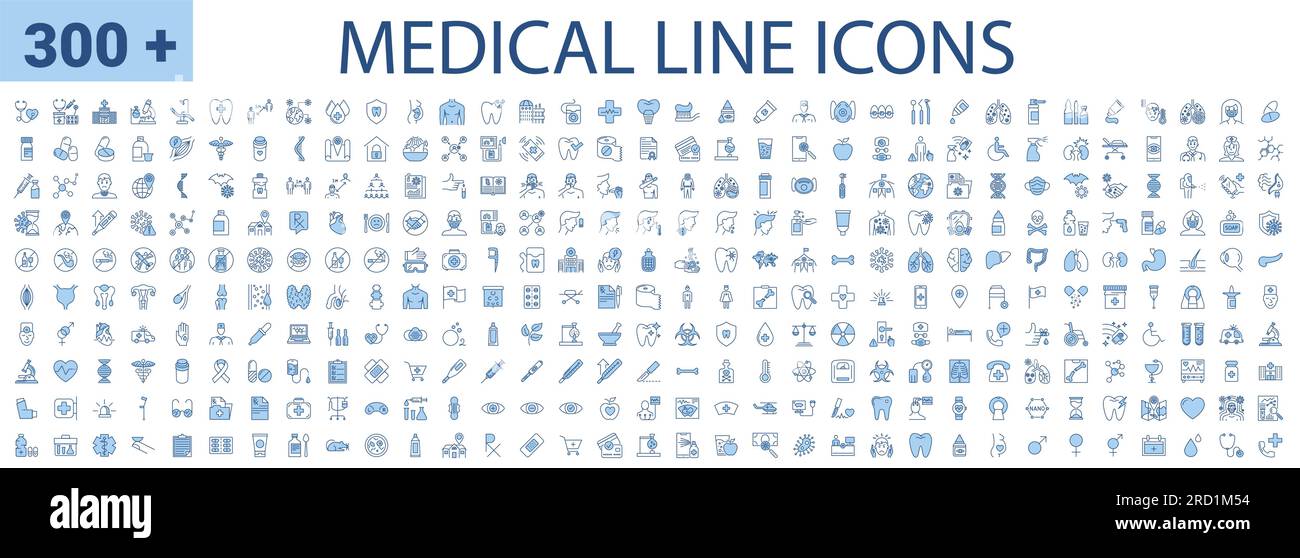 Medical Vector Icons Set. Line Icons, Sign and Symbols. Medicine ...