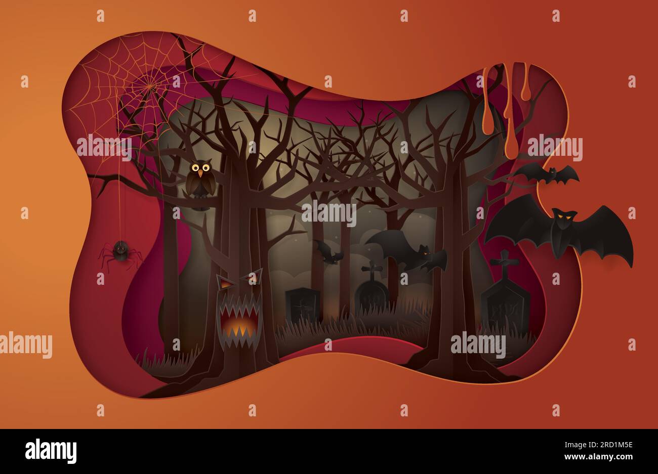 Creepy tree art Stock Vector Images - Alamy