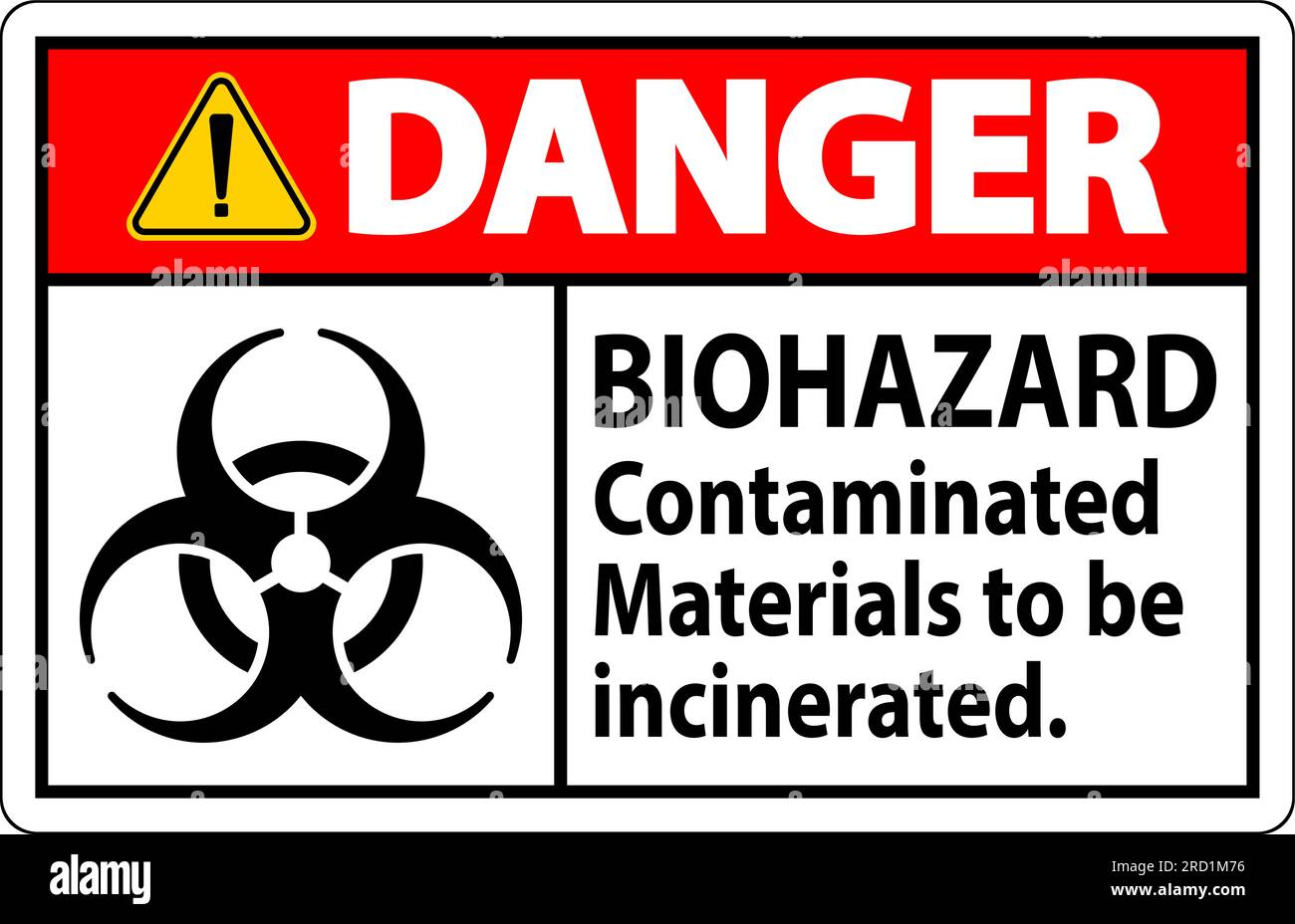 Biohazard Danger Label Biohazard Contaminated Materials To Be ...