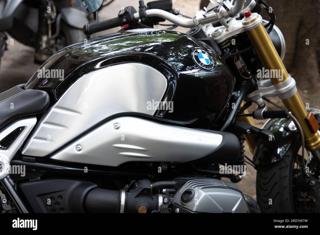 Bordeaux , France - 07 01 2023 : BMW r nine-t motorcycle brand text and ...