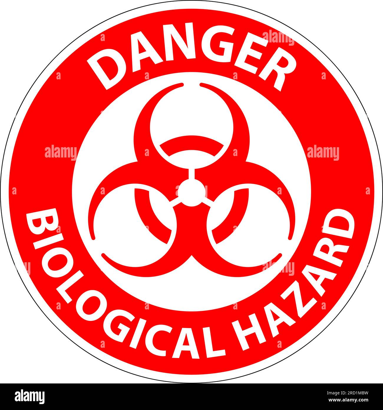 Danger Label Biological Hazard On White Background Stock Vector Image ...