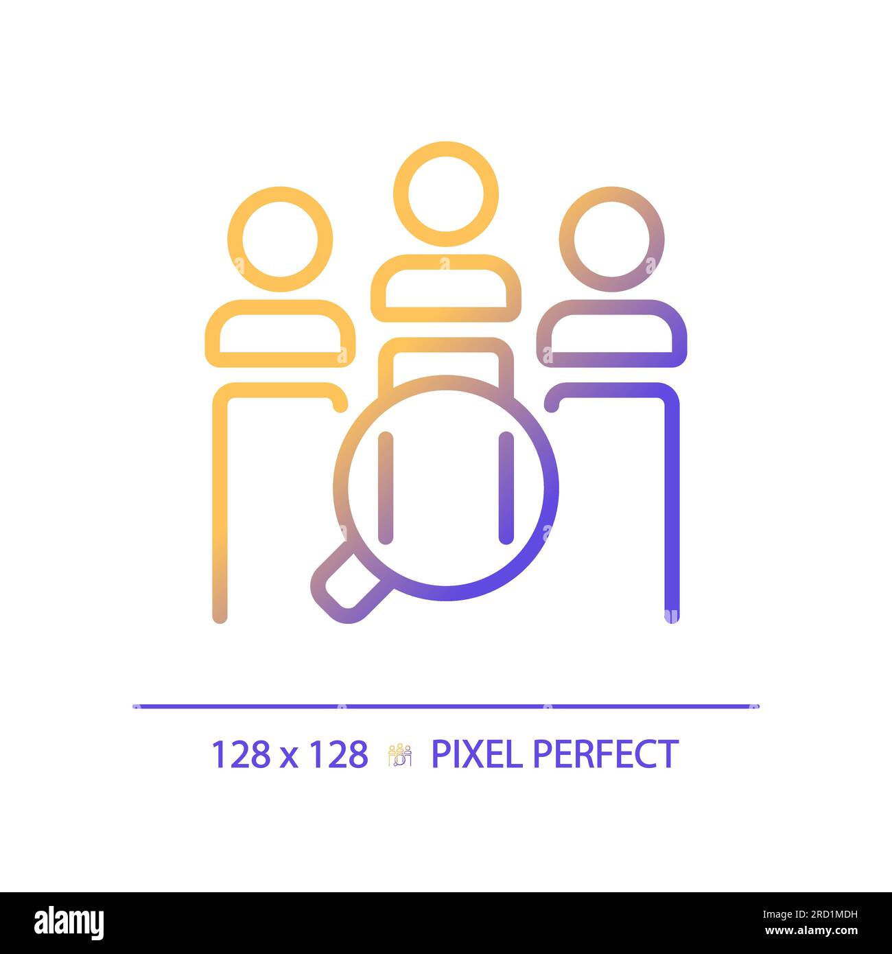 2D gradient customer analysis linear icon Stock Vector Image & Art - Alamy