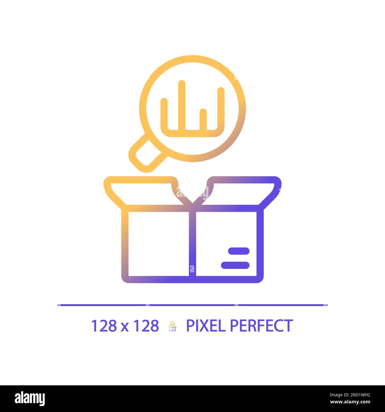 2d Gradient Analytics Linear Icon Stock Vector Image And Art Alamy