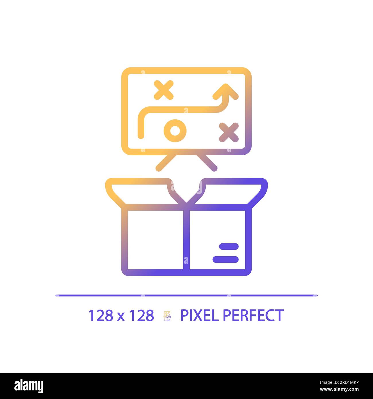 2D gradient performance method linear icon Stock Vector Image & Art - Alamy