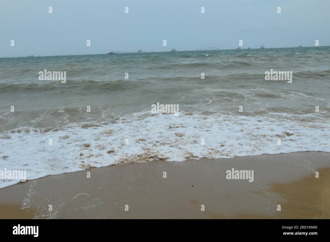 High waves surge as Typhoon Talim approaches Sanya City, southernmost ...
