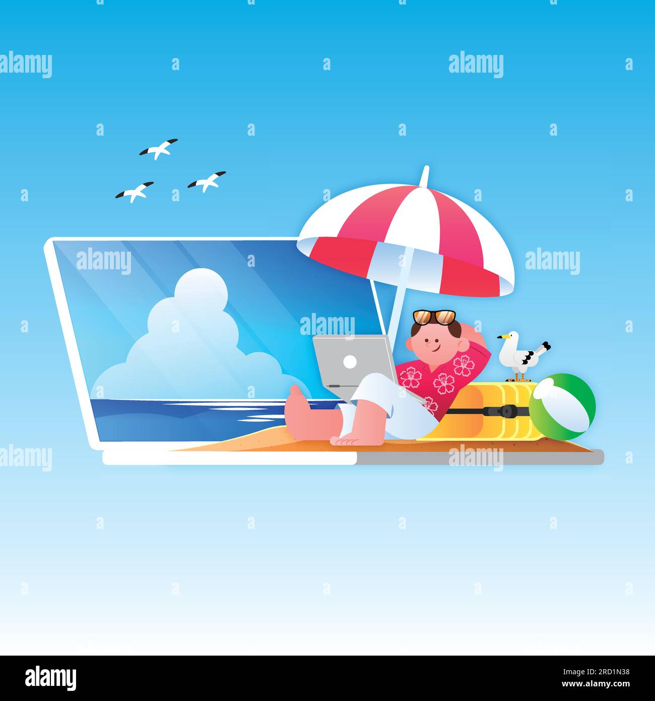 Digital nomad vector hi-res stock photography and images - Alamy