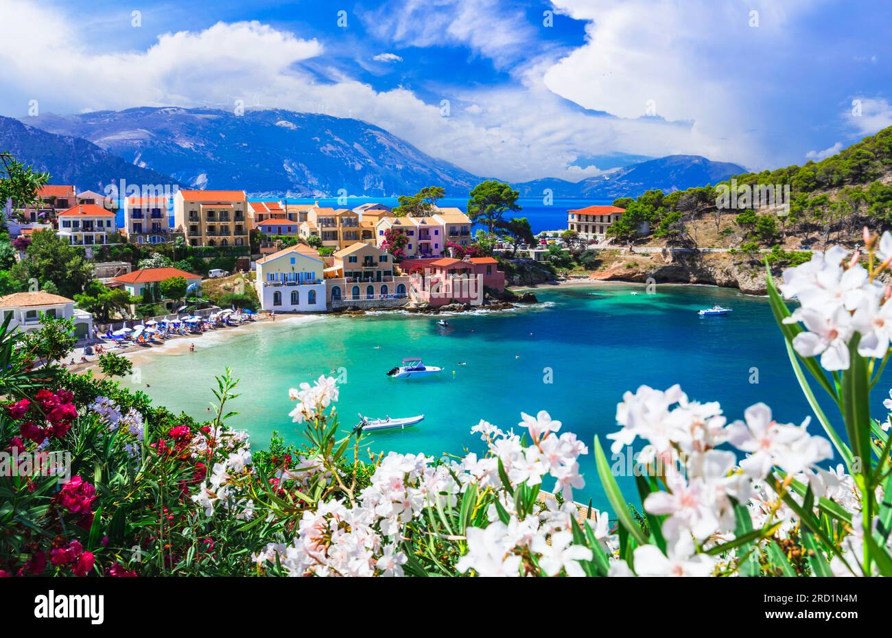 One of the most beautiful traditional greek villages - scenic Assos in ...