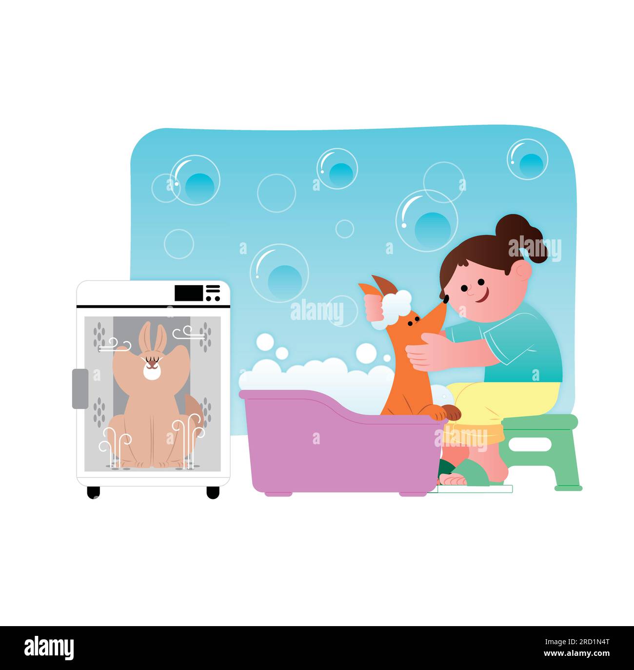 Asian bath Stock Vector Images - Alamy