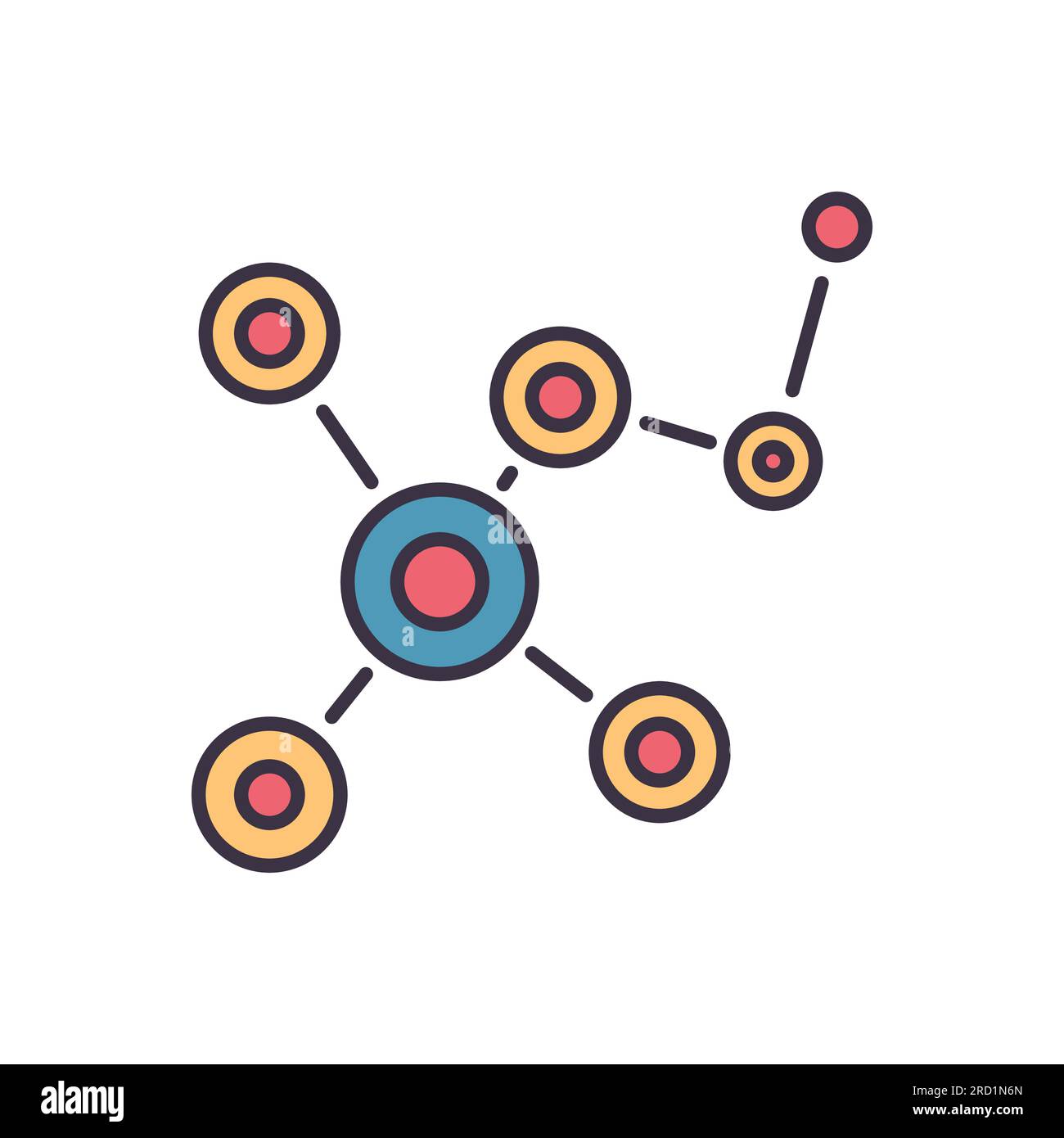 Molecule related vector icon. Molecule sign. Isolated on white ...