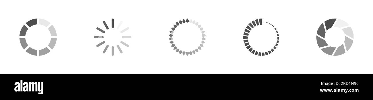 Download sign set. Load icons set. Load system. Data load. Loading bar ...