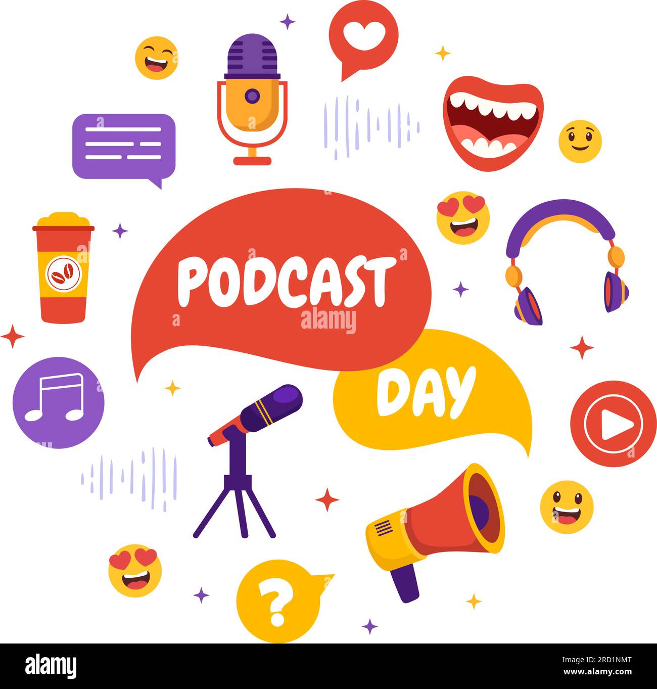 International Podcast Day Vector Illustration on September 30 with ...