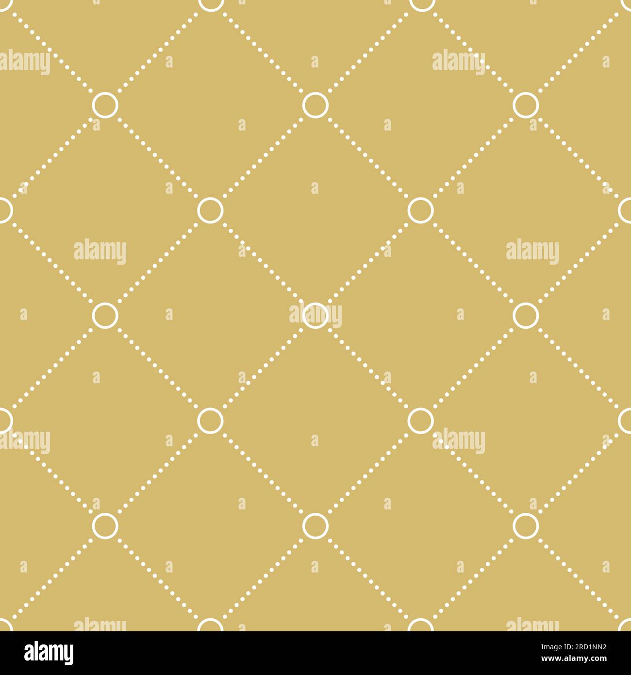 Geometric dotted vector golden and white pattern. Seamless abstract ...