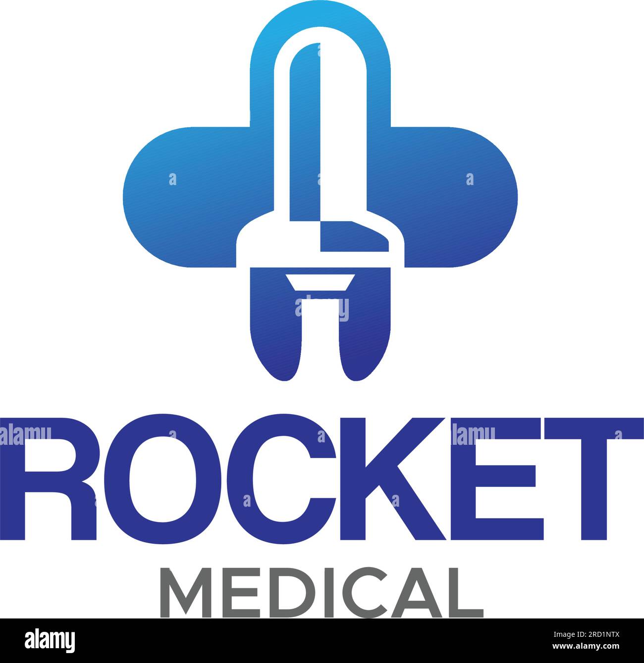 Flat Abstract ROCKET MEDICAL Plus logo design Stock Vector Image & Art ...