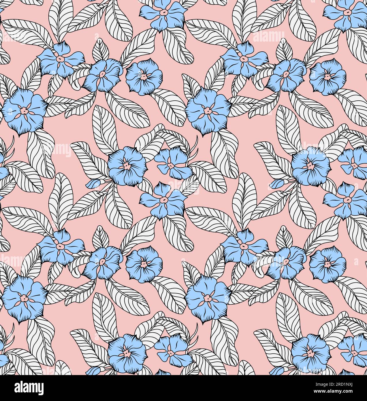 Floral Seamless Repeatable Pattern Stock Photo - Alamy