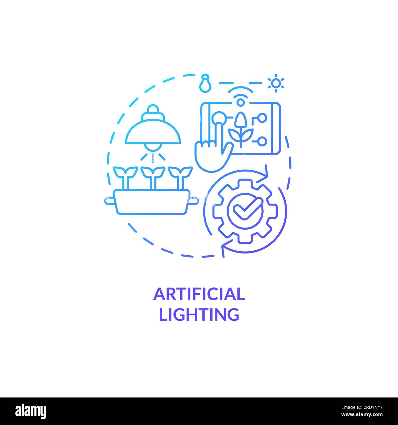 Thin line artificial lighting icon concept Stock Vector Image & Art - Alamy