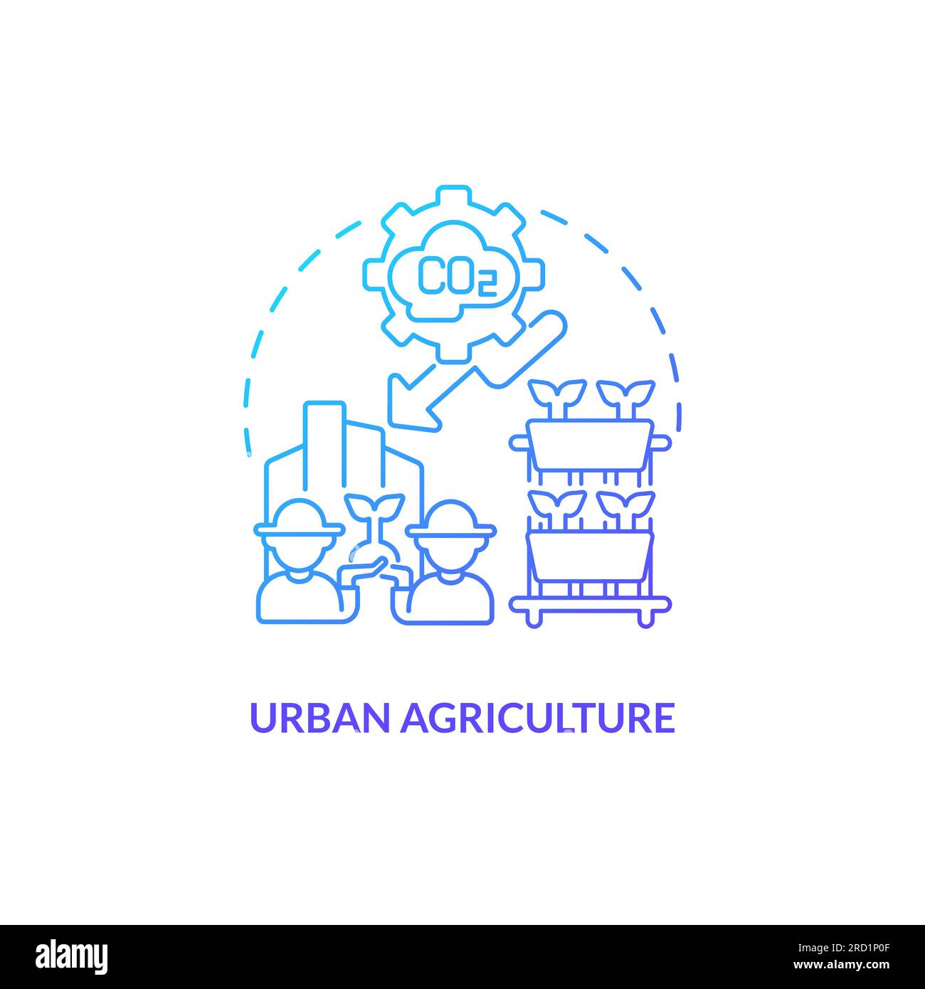 Thin line urban agriculture icon concept Stock Vector Image & Art - Alamy