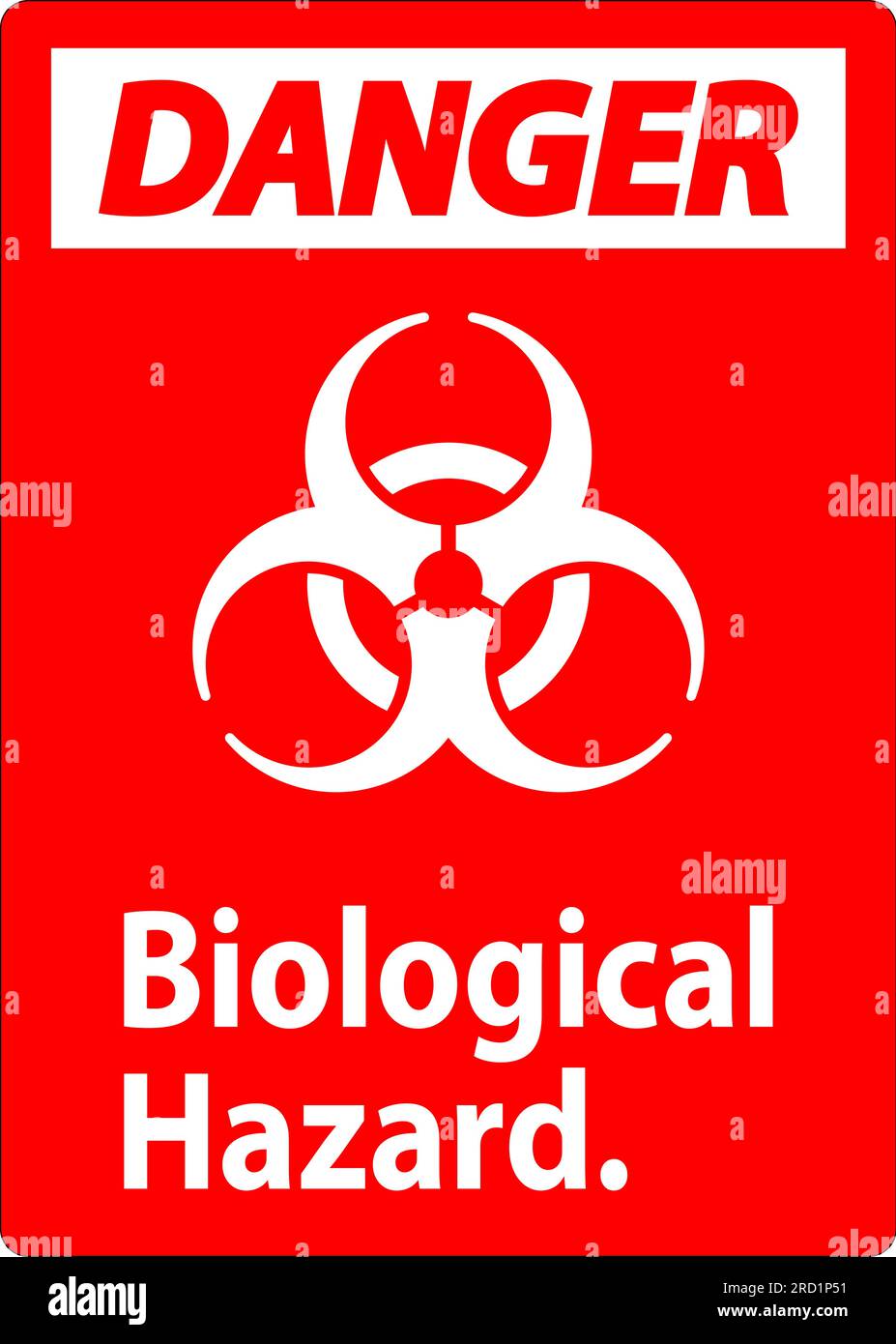 Danger Label Biological Hazard On White Background Stock Vector Image ...
