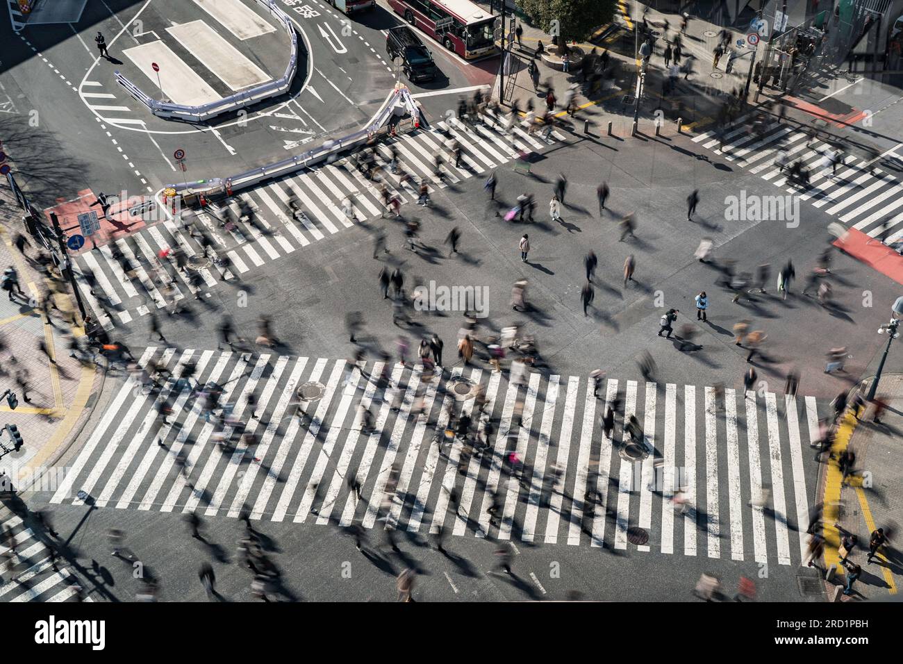 Shibuya crossing in Japan shot with long exposure technique Stock Photo ...