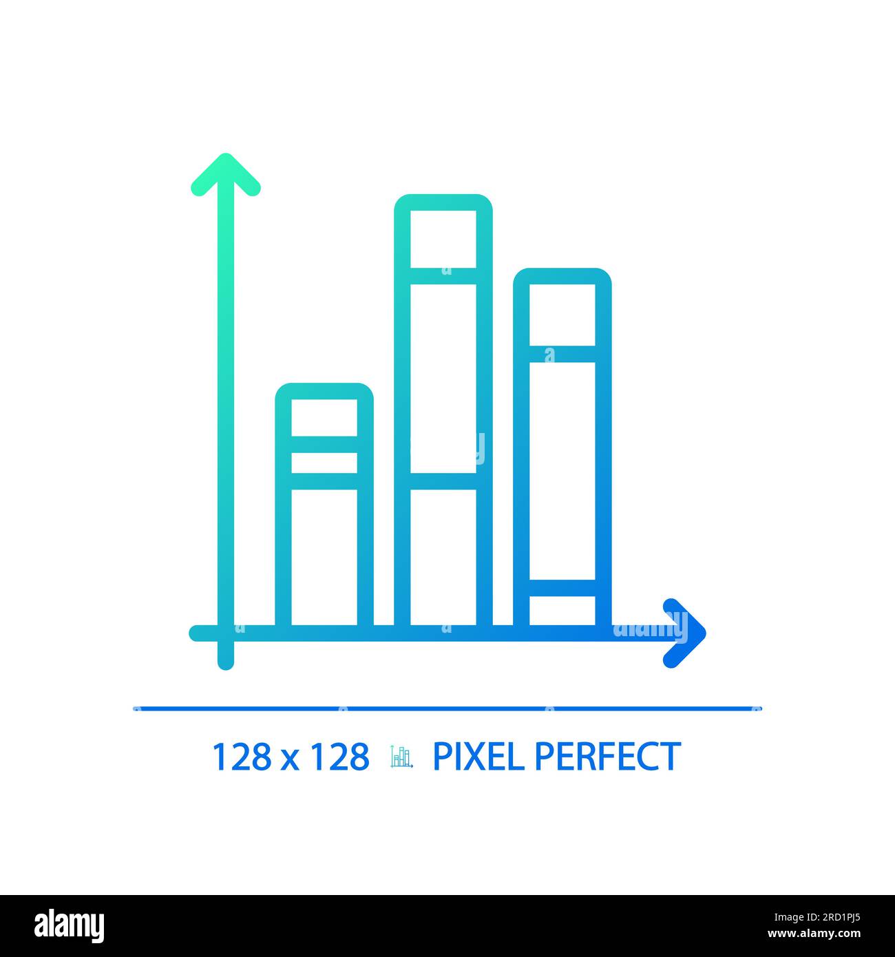 Vertical stacked column chart gradient linear vector icon Stock Vector ... Vertical stacked column chart gradient linear vector icon Stock Vector ...