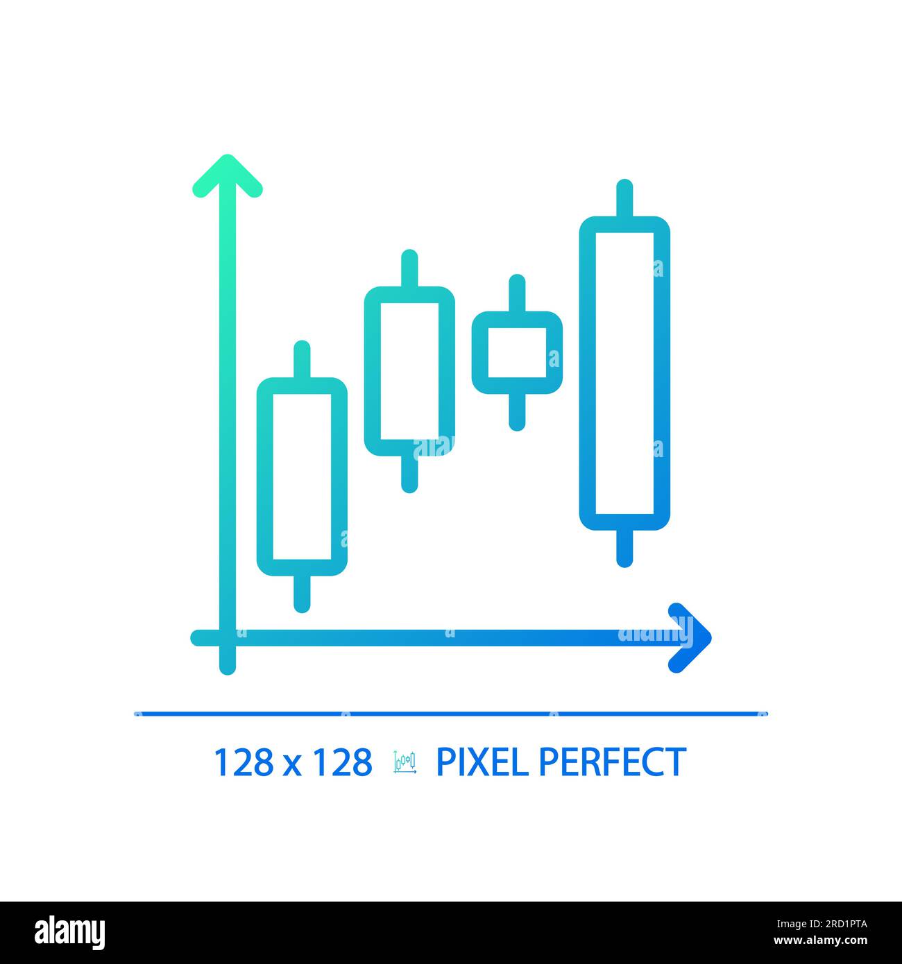 Candlestick chart gradient linear vector icon Stock Vector Image & Art ...