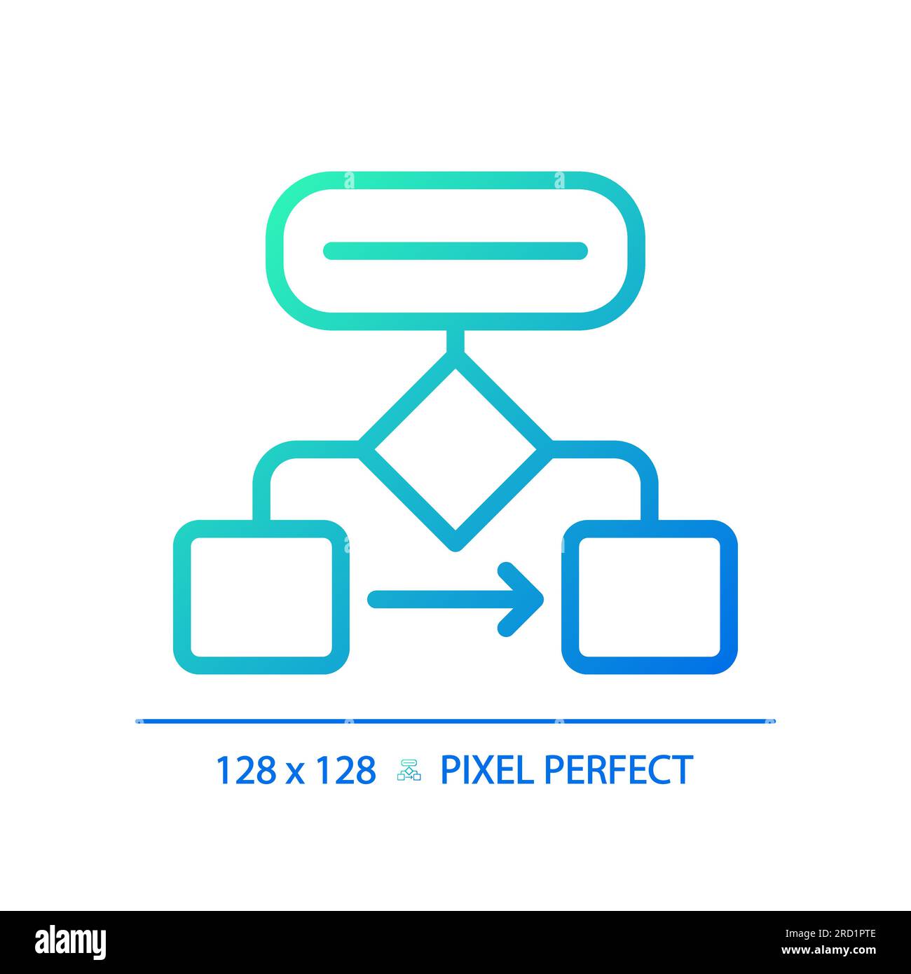 Flow chart gradient linear vector icon Stock Vector Image & Art - Alamy