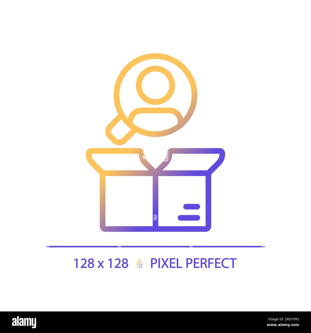 2D gradient customer focus linear icon Stock Vector Image & Art - Alamy